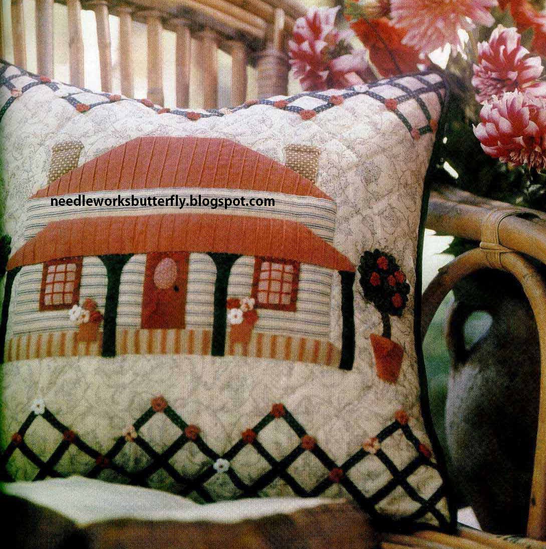 Needle-Works Butterfly: COUNTRY HOUSE CUSHION