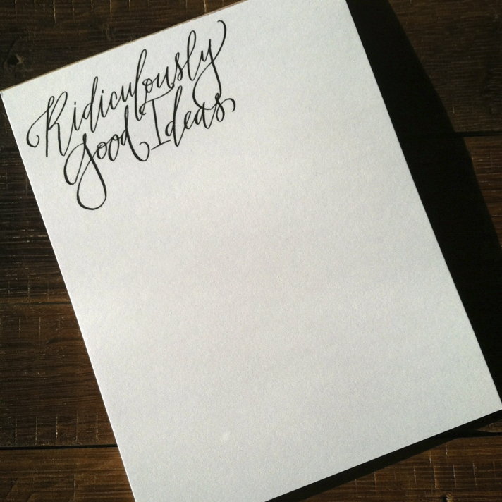 Hardink Calligraphy: NEW PRODUCT :: CUSTOM NOTEPADS