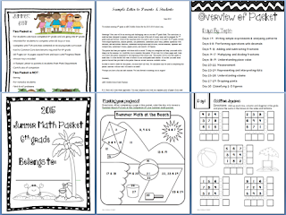 The "IT" Teacher Blog: Common Core Summer NO PREP Math Packets!