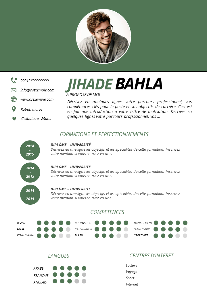 Comment creer un CV et model CV 2019