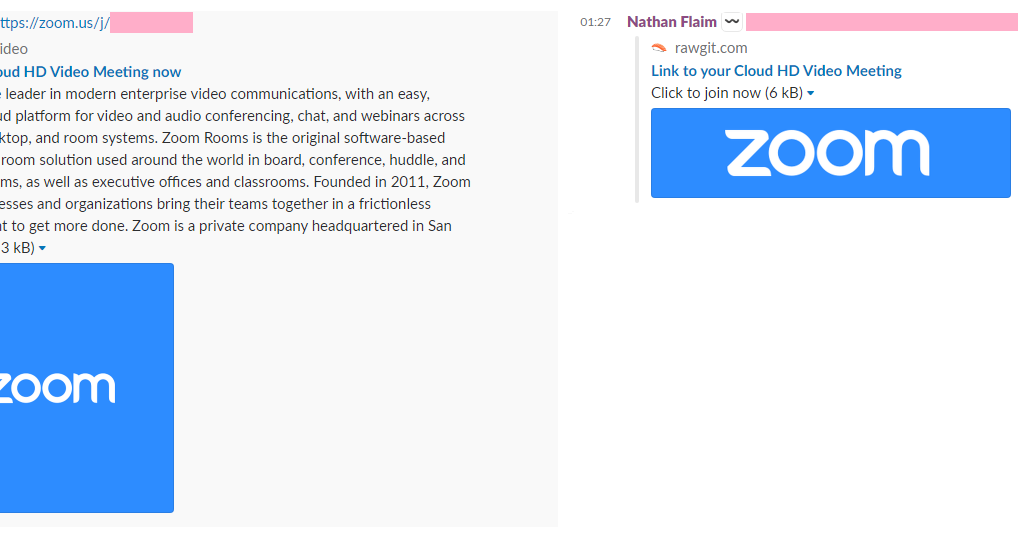 Zoom URL Previews in Slack - A guide to improving