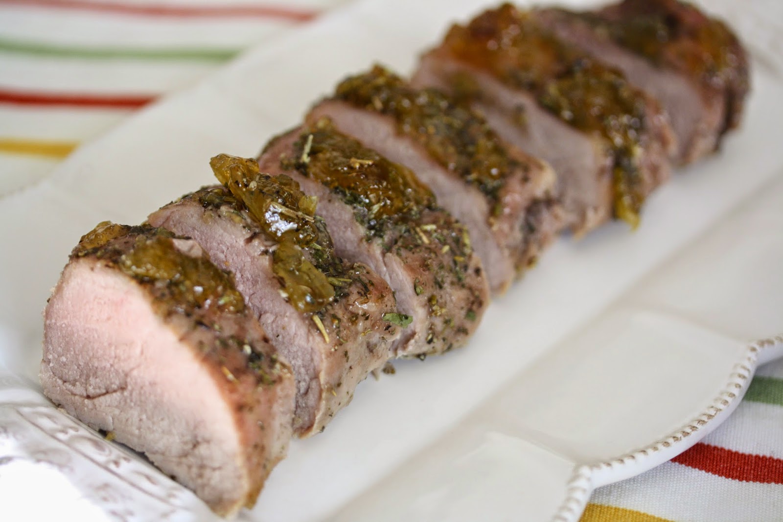 Hot Dinner Happy Home: Herbed Pork with Fig Glaze
