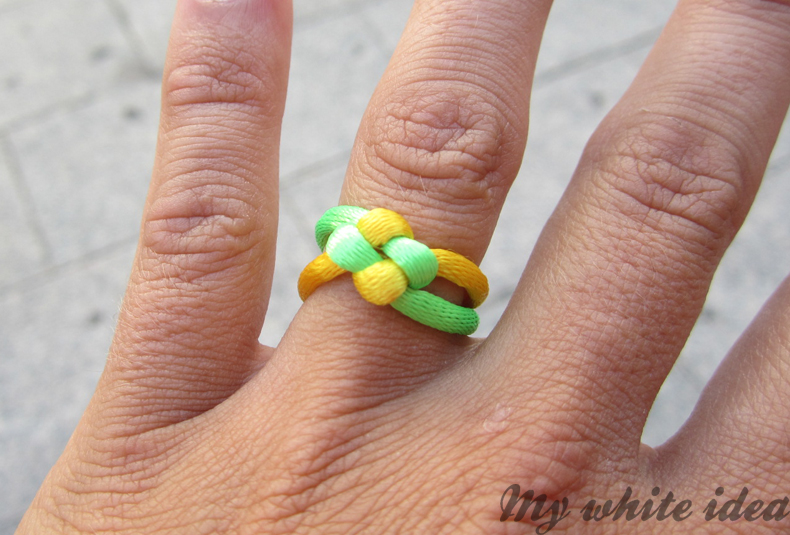 SQUARE KNOT DIY * NECKLACE * BRACELET * RING * | MY WHITE IDEA DIY