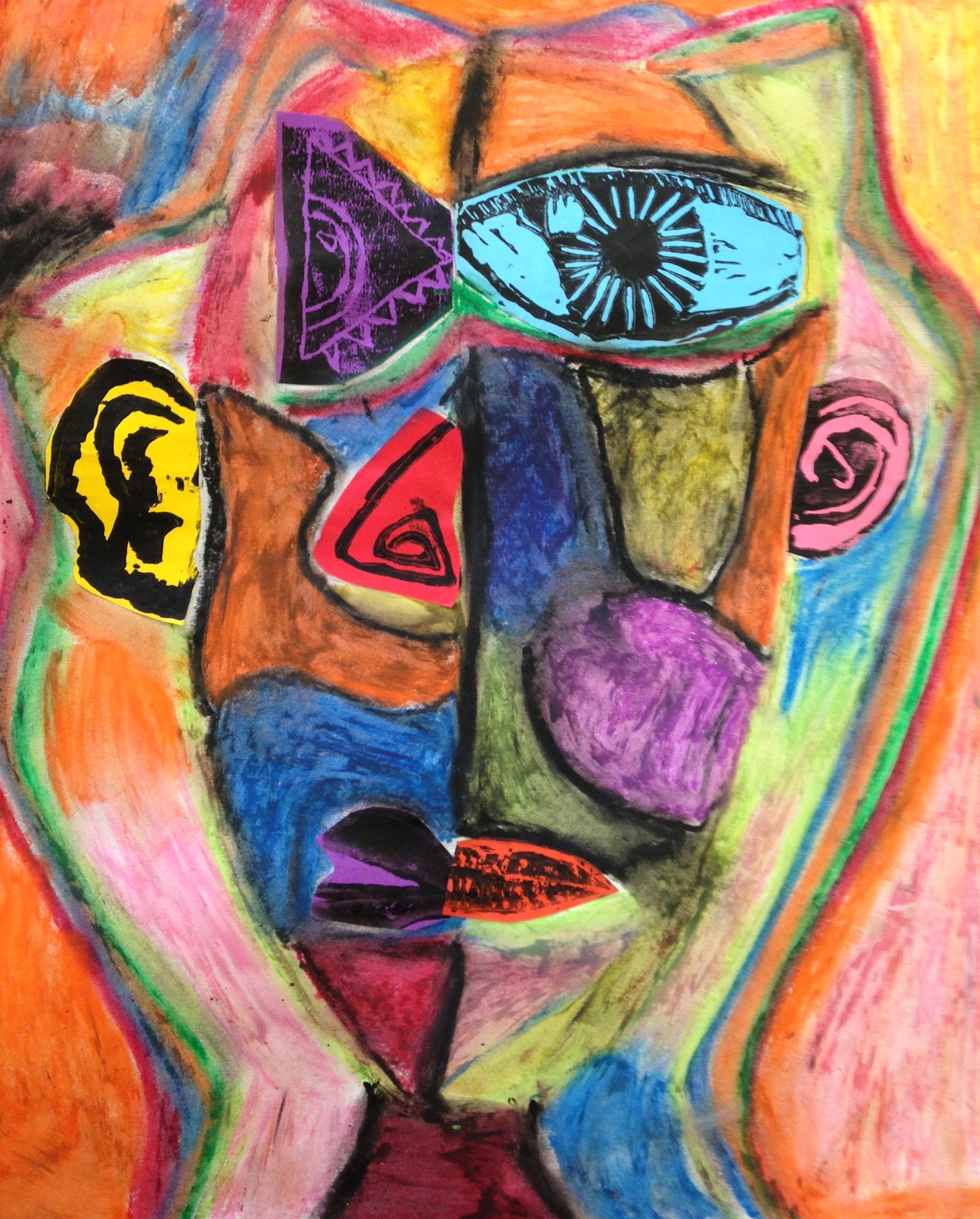 TCDS Art Department : 6th Grade Abstract Faces