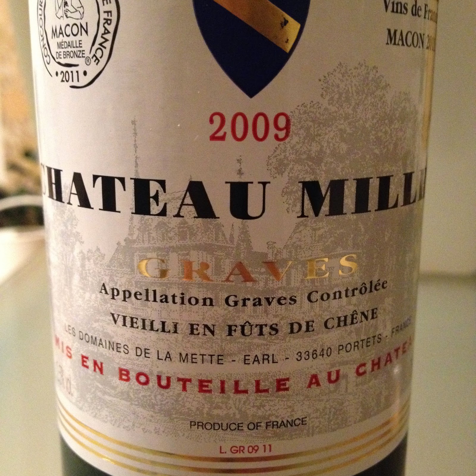 2 Vína: Jak staré víno pít? / Chateau Millet, Graves, 2009