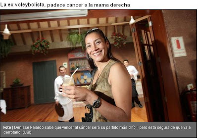 Sport Arica: Denisse Fajardo: "Tengo cáncer pero no me voy a morir".