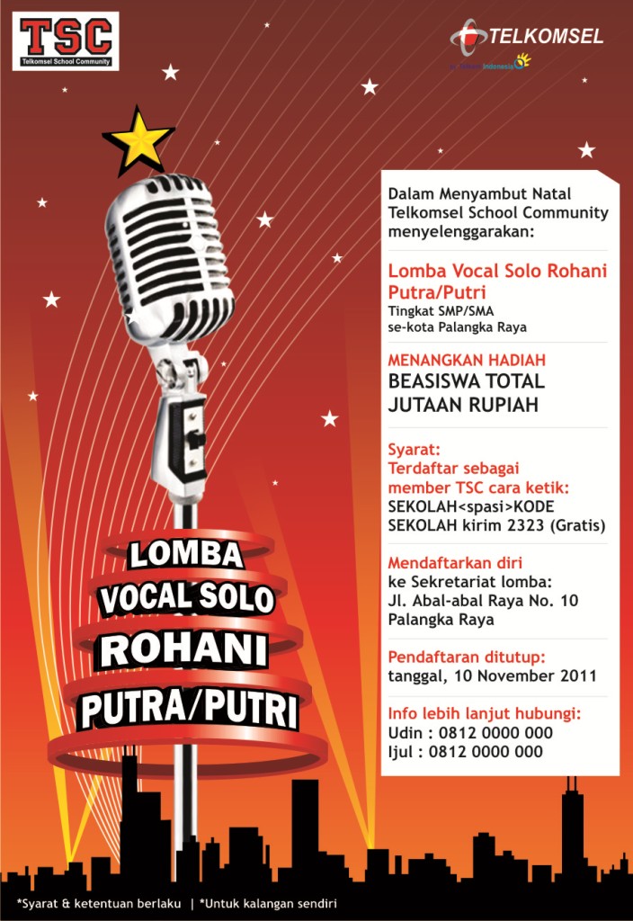 BeiNy HarSono: Poster Lomba Vocal Solo Rohani Natal