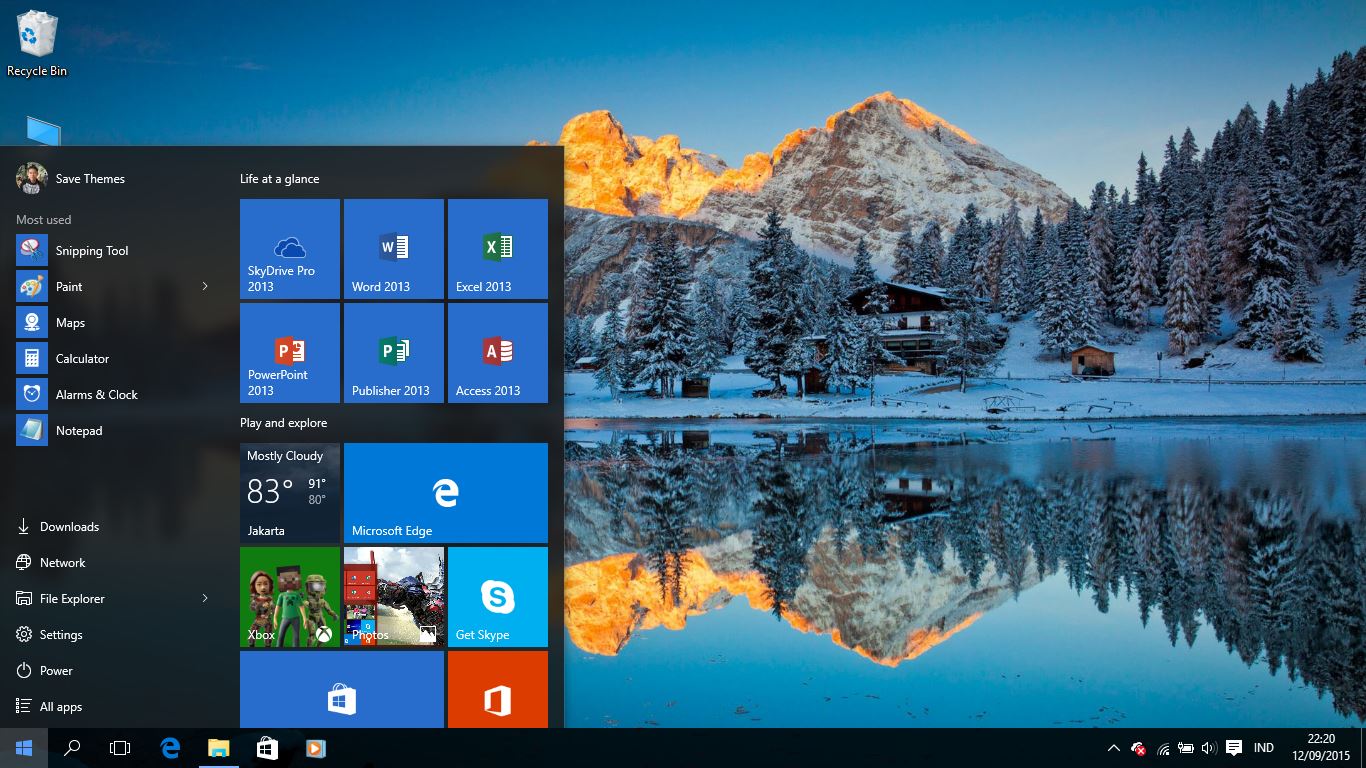 Reflections Theme For Windows 7 8 and 10 - Save Themes