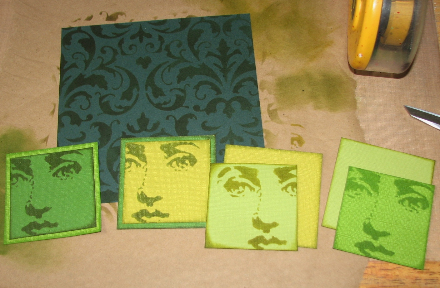 Ink Stains: Stencils & Monochromatic Inking