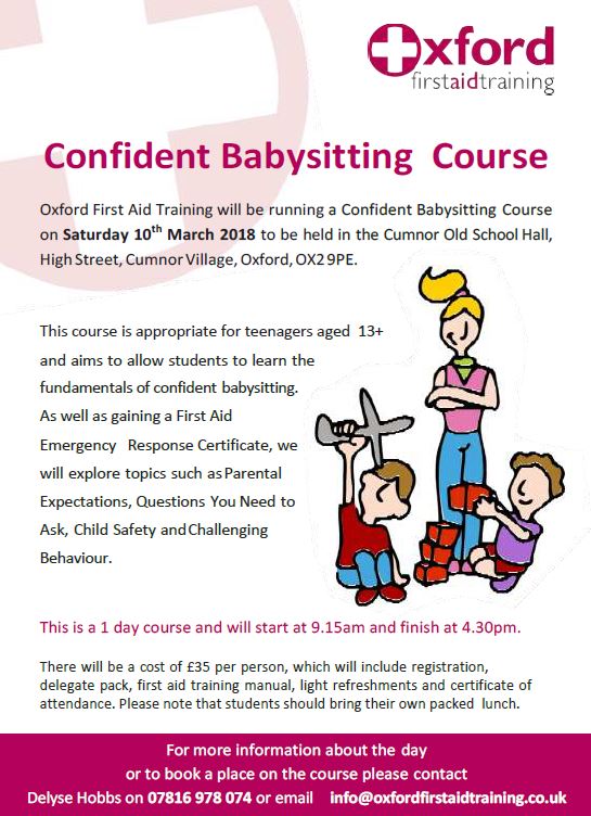 Cheney School Sixth Form Blog: Confident babysitting course