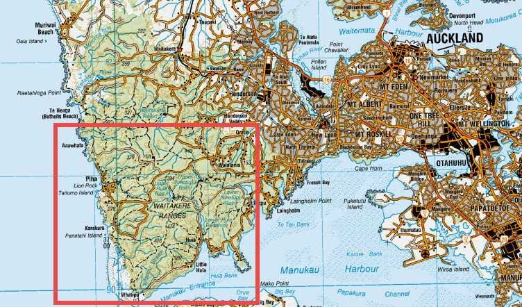 Mitchova cesta: Waitakere Ranges Loop Walks 1/2