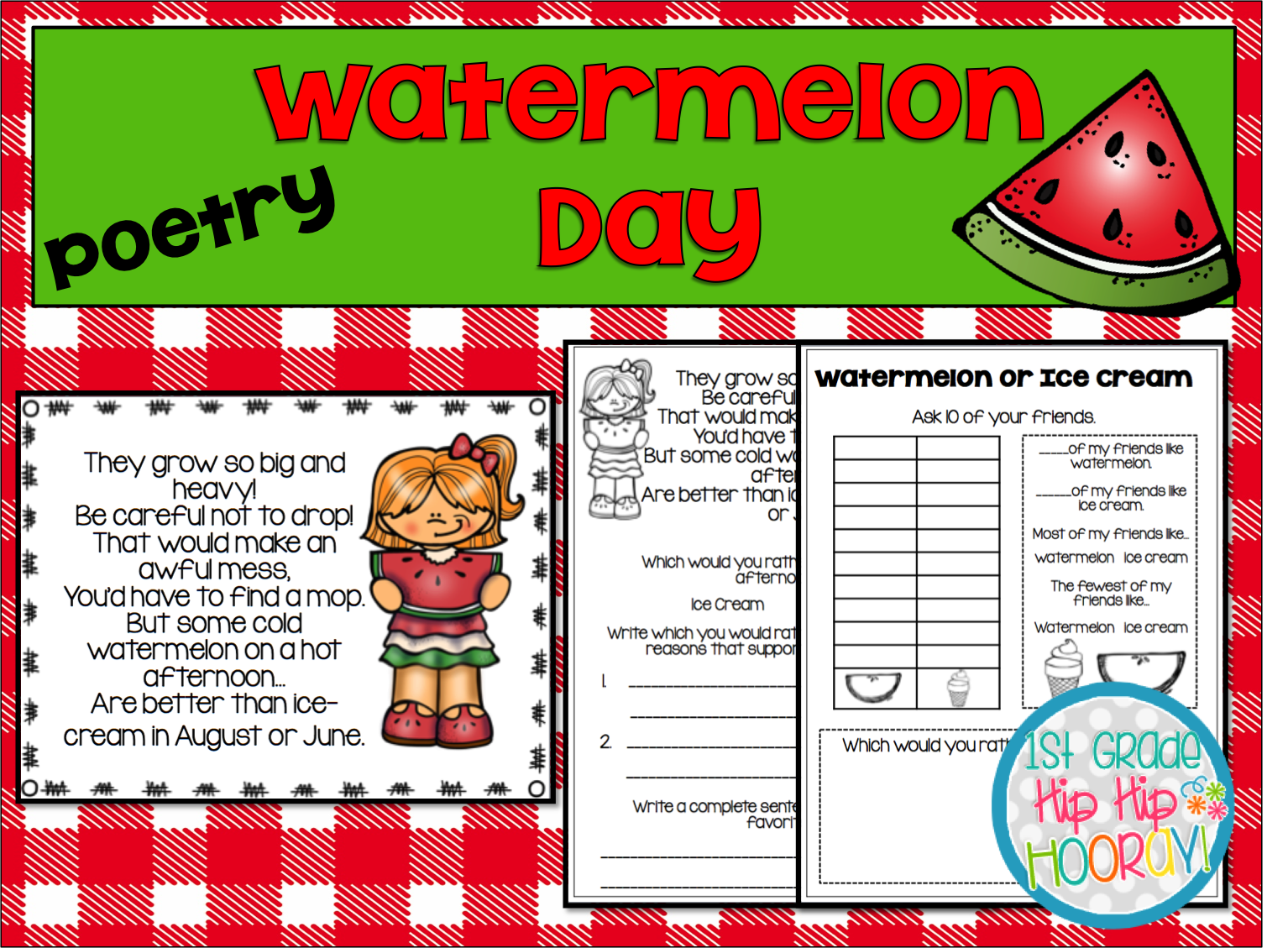 1st Grade Hip Hip Hooray!: A "MELON" ideas to celebrate WATERMELON!