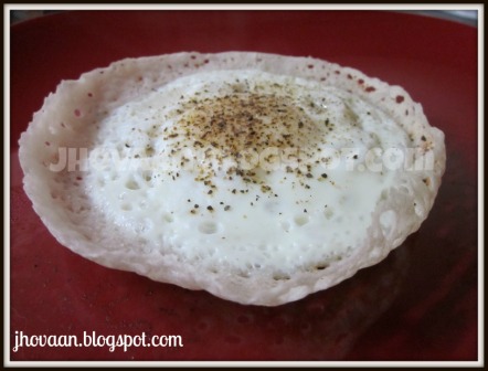 Jhovaan - Meal (in Konkani): Recipe: Egg Hoppers - Appams with Egg ...