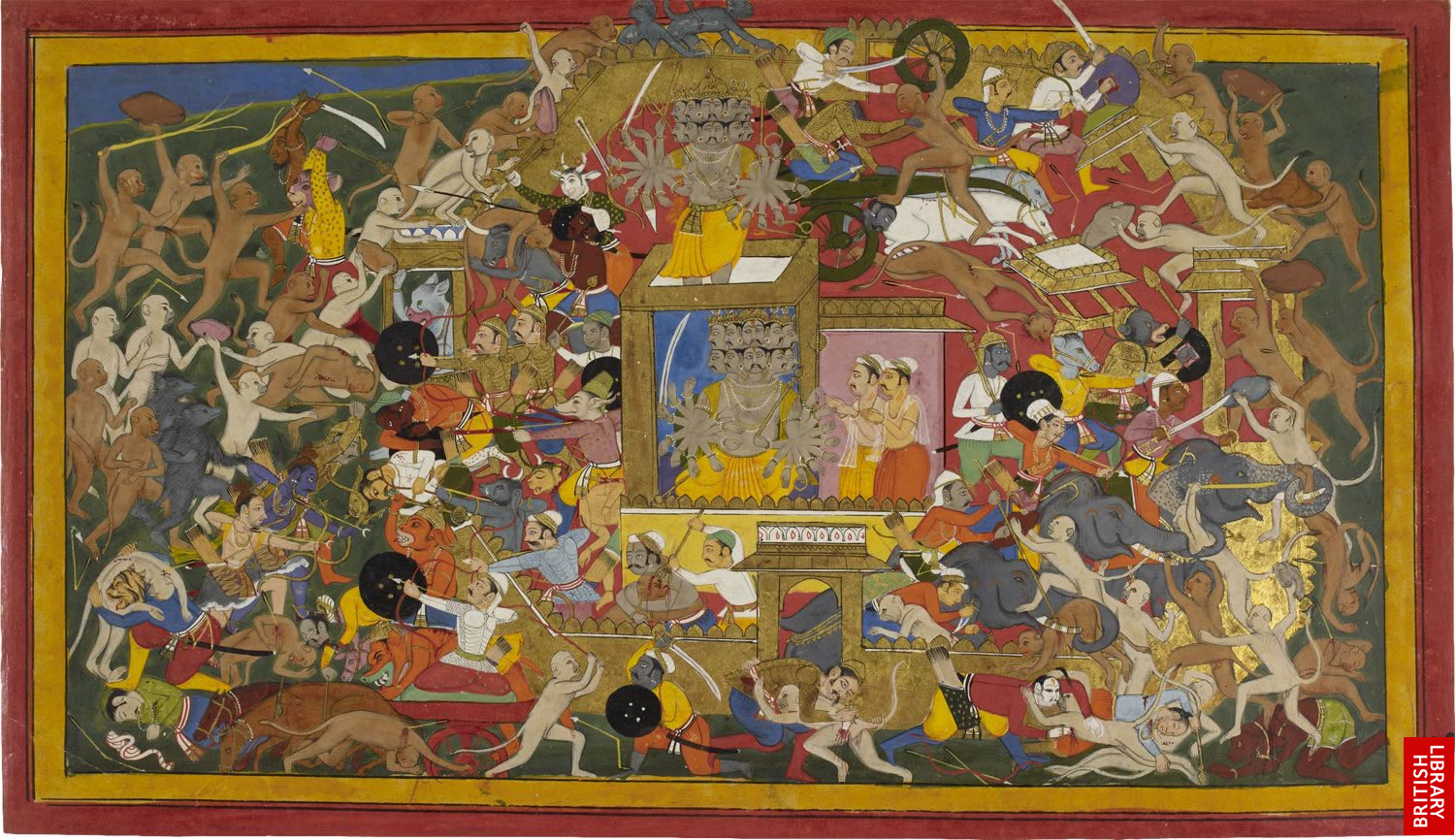 Indian Epics: Images and PDE Epics: Image: Battle at Lanka