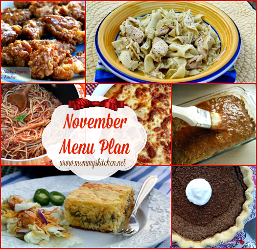 November Menu - Menu Plan Monthly — Mommy's Kitchen