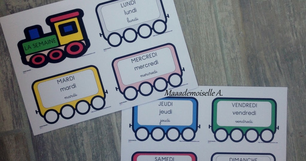 Maaademoiselle A.: || Repérage dans le temps : le train de la semaine