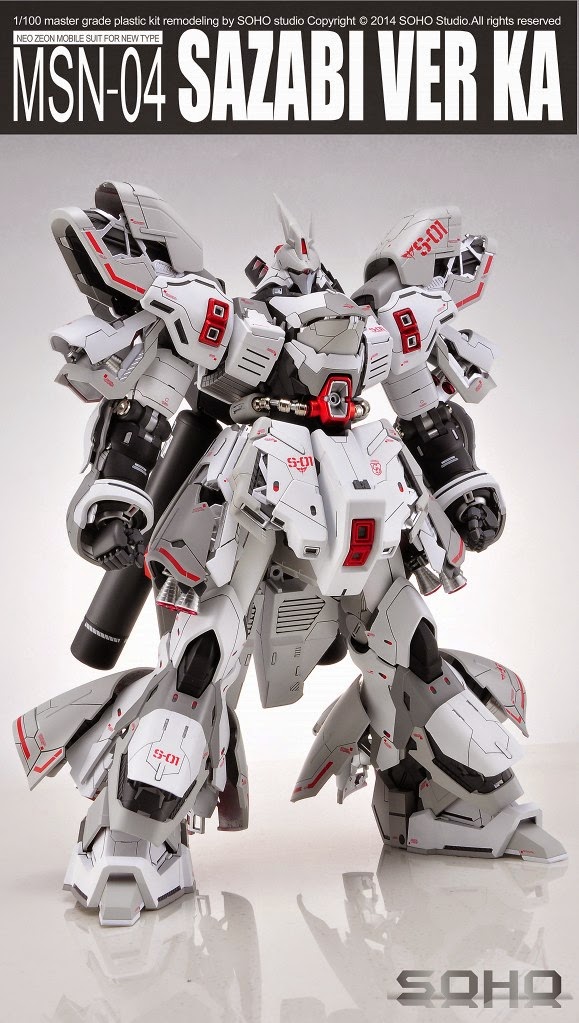 Custom Build: MG 1/100 MSN-04 Sazabi Ver. Ka "White Colors"