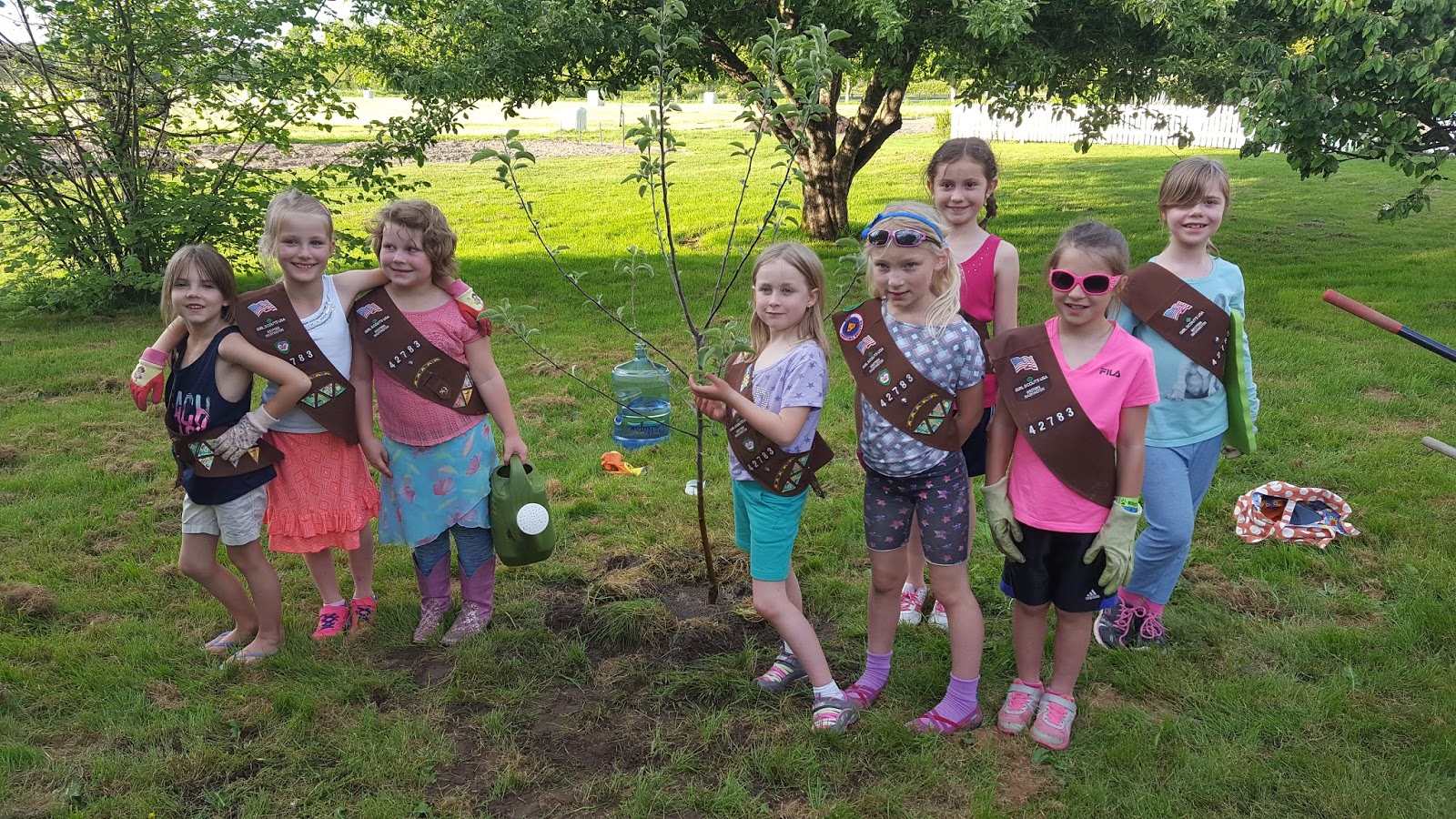 Avery and Annalise: Girl Scout Planting