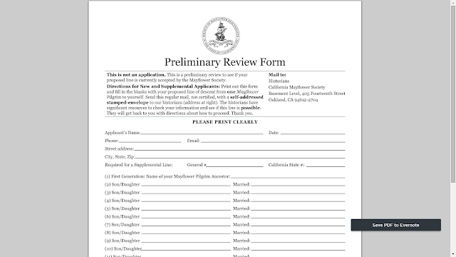 Genea-Musings: Defining the General Society of Mayflower Descendants ...