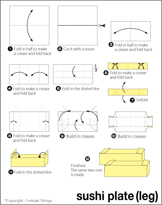Sushi - Easy Origami instructions For Kids