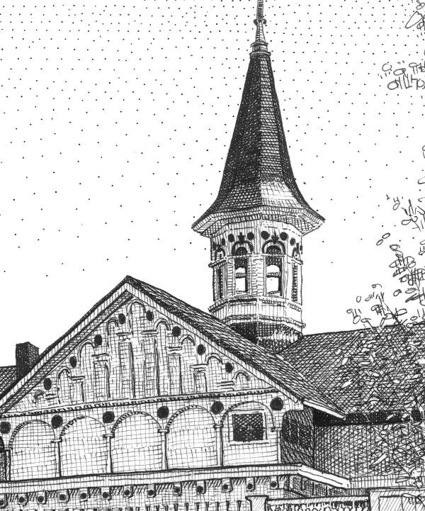 Mark Tabler: Paintings, Drawings, Other Art: In the Paddock - pen & ink