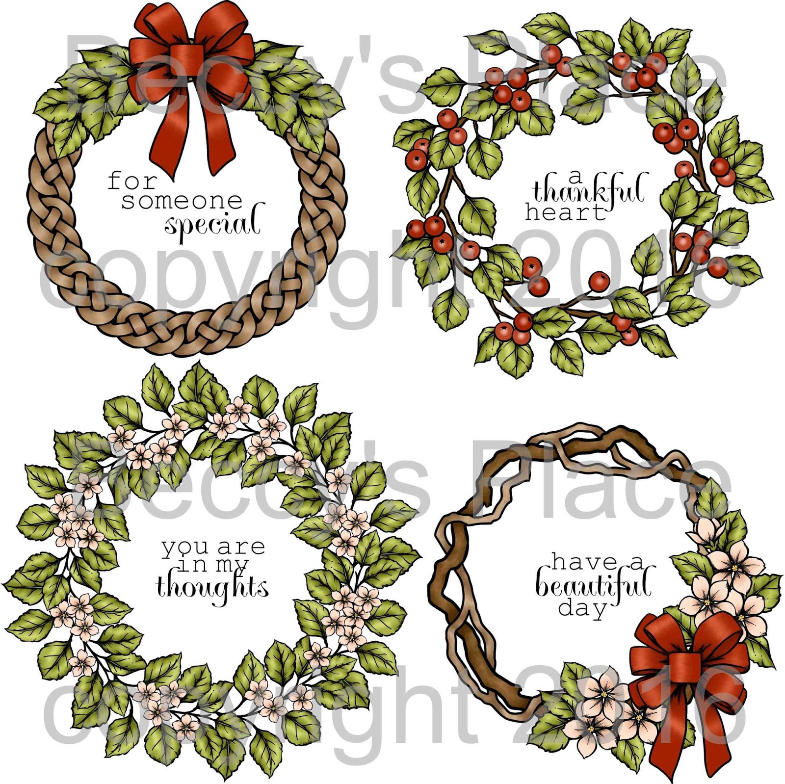 Beccy's Place: Build A Wreath Cards