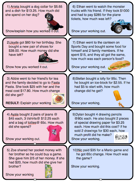 Year 5 / Grade 5 Class Activities and News: Maths Ideas