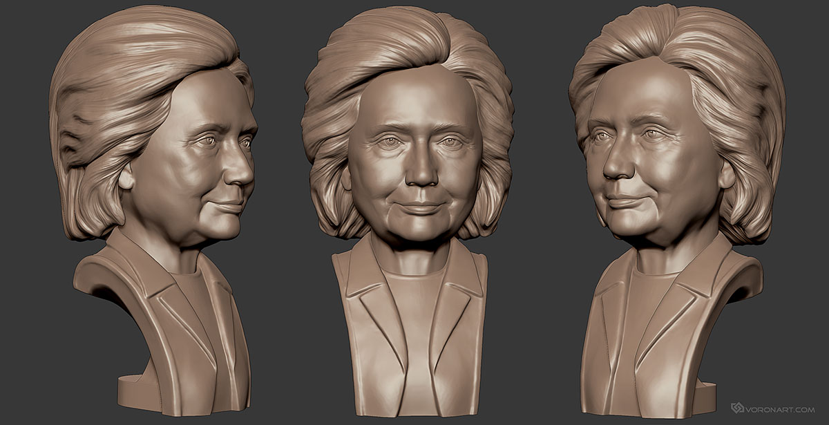 voronartcom. 3d-characters: Donald Trump and Hillary Clinton digital ...