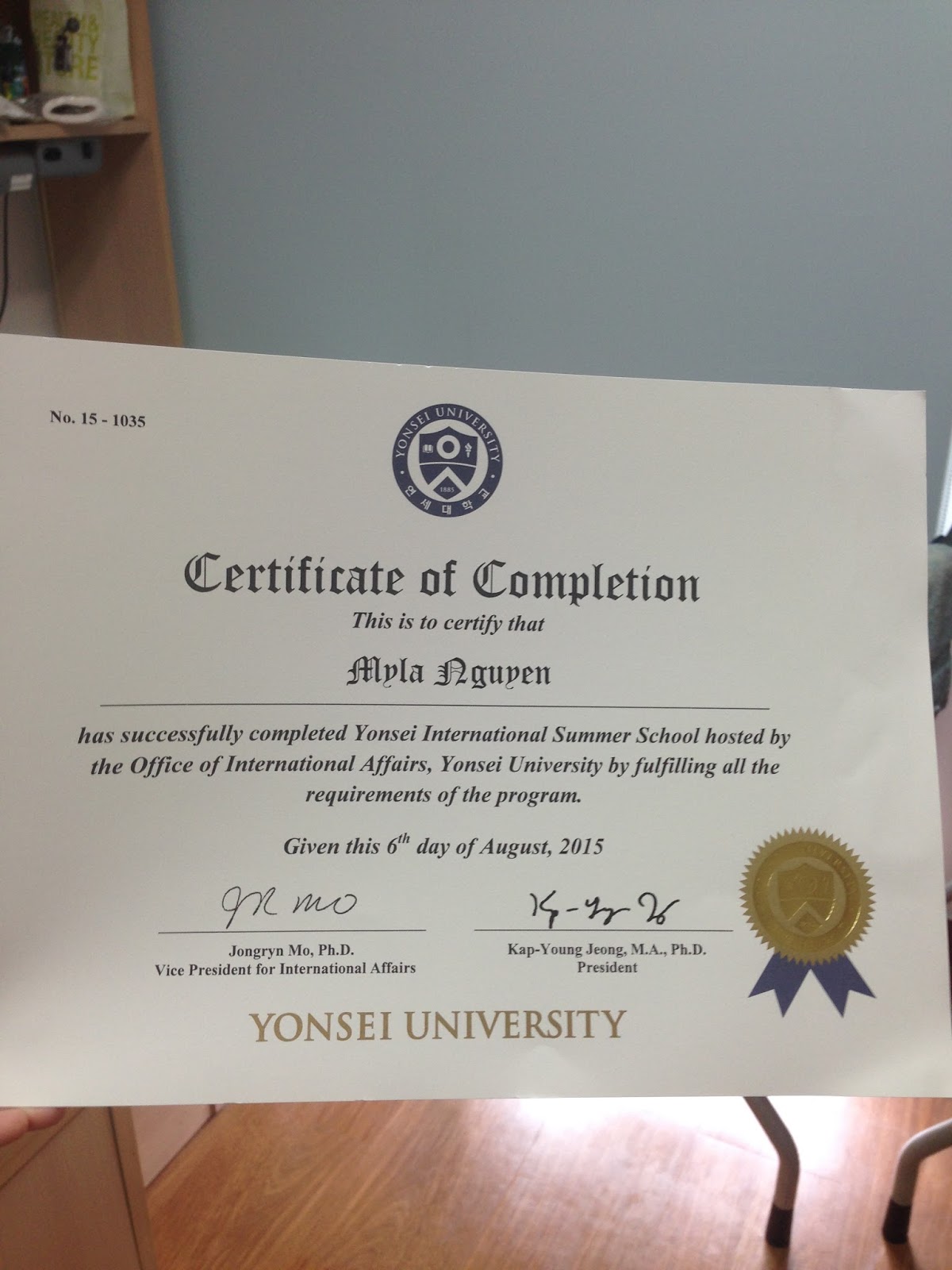 Myla in South Korea : Reflection on Yonsei International Summer ...
