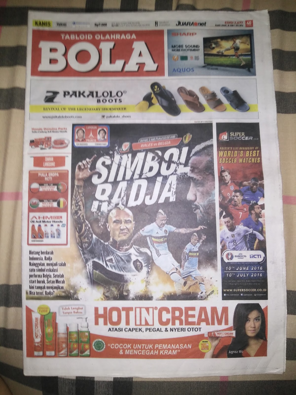 MY BLOG (Blog Ku): Cover Tabloid Bola 2016