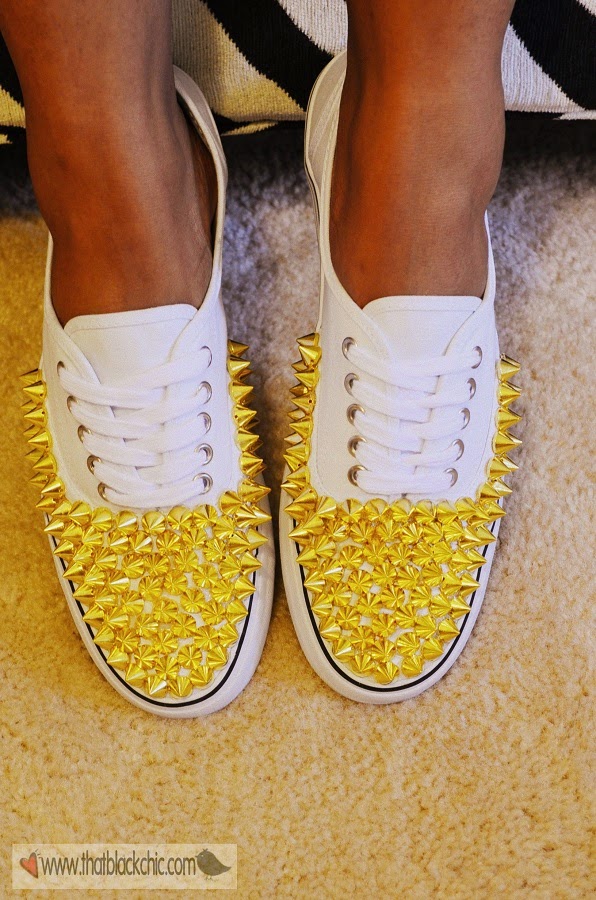 DIY : Sneakers & Studs, I'm all about that STUD life! | That Black Chic