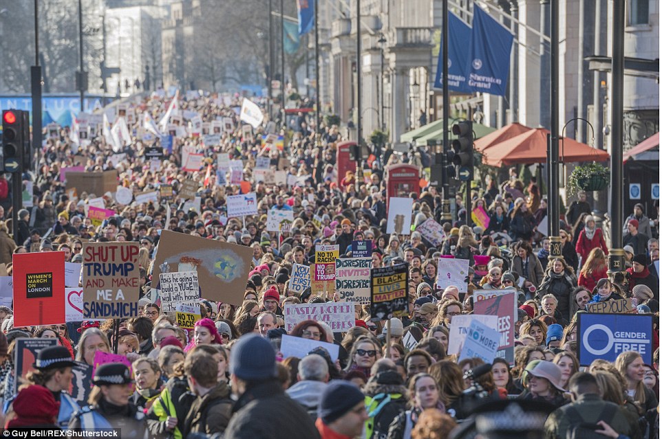 Wow! Millions of people around the world protest against Donald Trump's ...