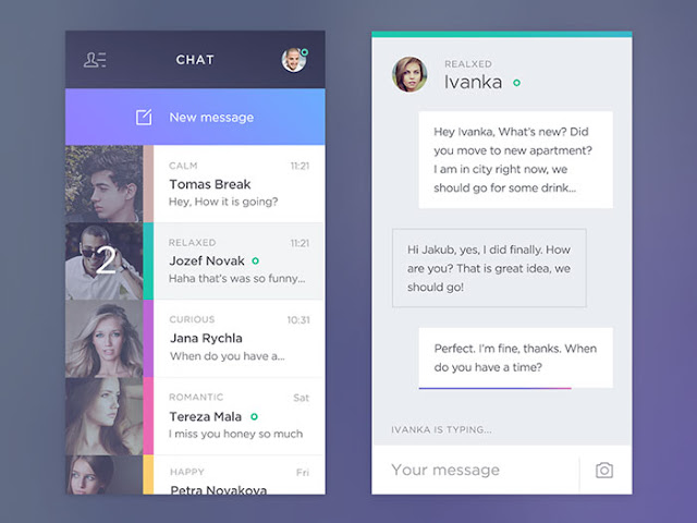 Chat UI Design Inspiration - Re: Material Design