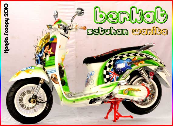 Modifikasi Honda Scoopy Rock N Roll:Motor Oke