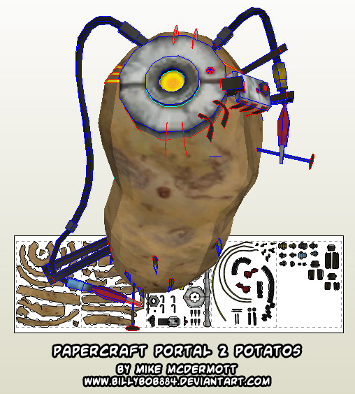 Ninjatoes' papercraft weblog: Papercraft Portal 2 potatobattery-powered ...