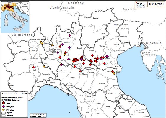 Avian Flu Diary: Italy Reports 4 More HPAI H5 Outbreaks