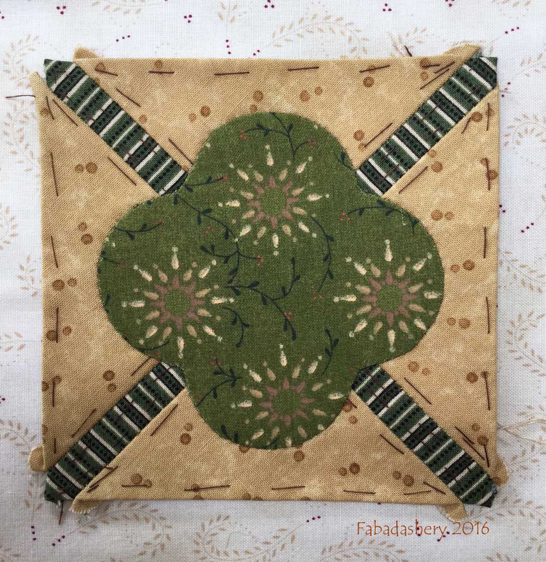 Fabadashery: Dear Jane Quilt - Block G5 Poof