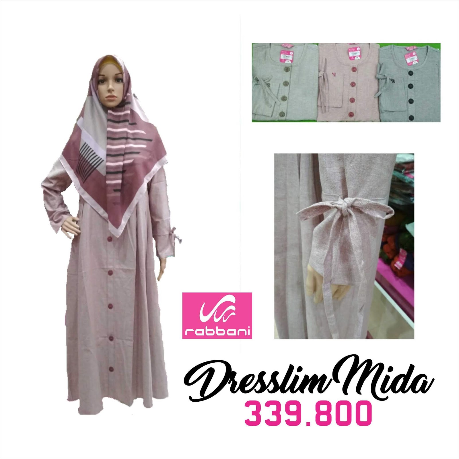 KOLEKSI TERBARU GAMIS RABBANI DRESSLIM