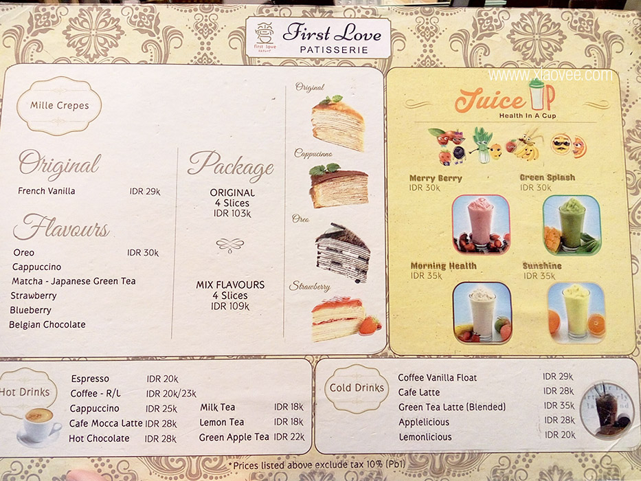 Xiao Vee: Indonesian Beauty Blogger: F&B: First Love Patisserie ...