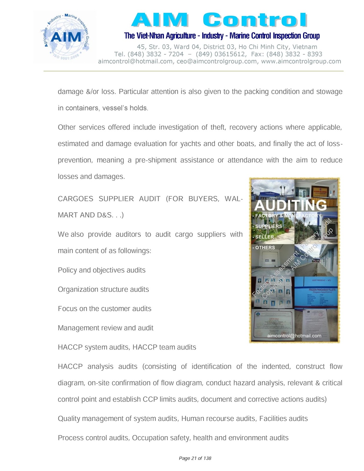 Loading Supervision and Inspection: Inspection during loading operation