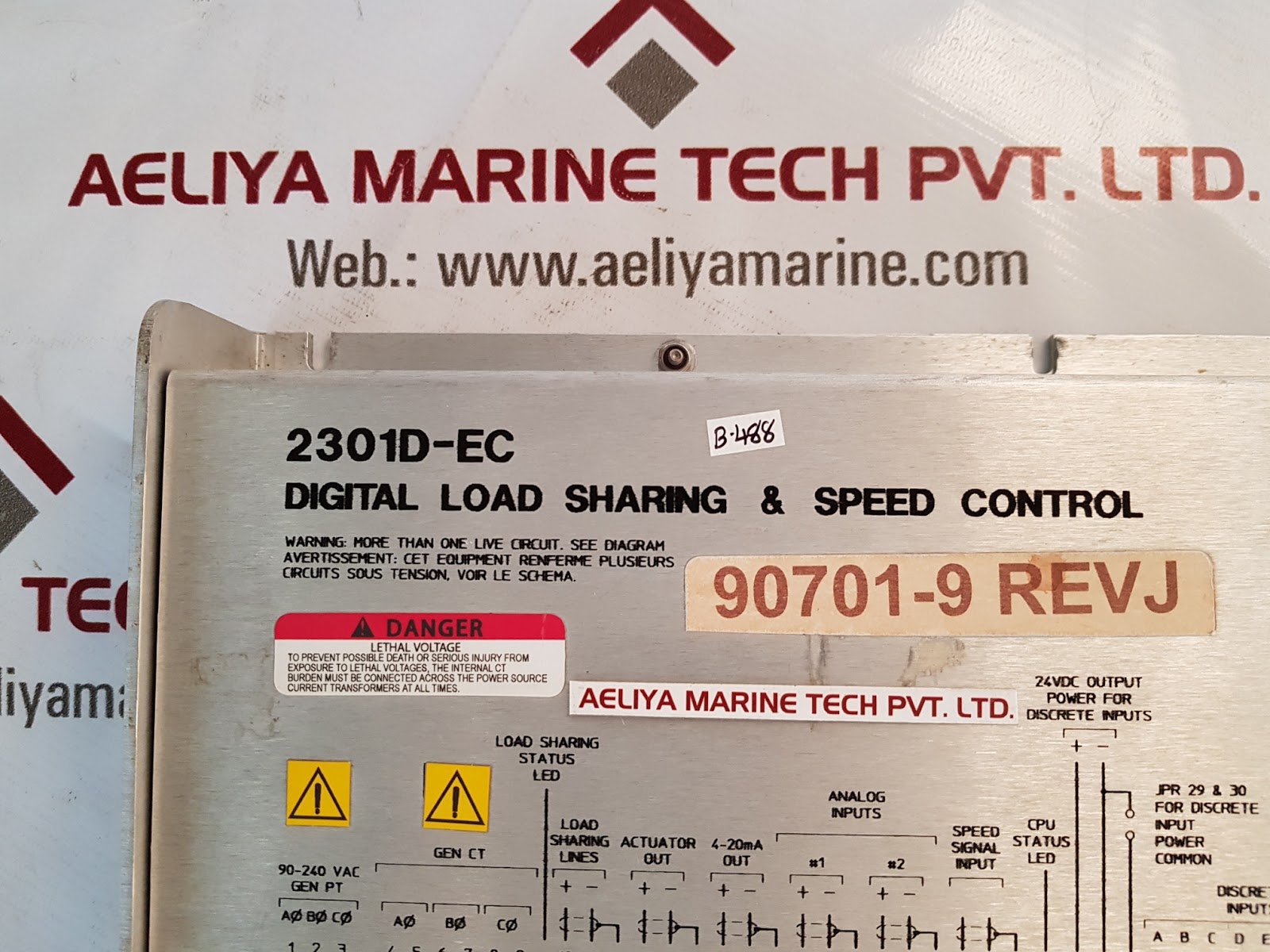 WOODWARD 2301D-EC DIGITAL LOAD SHARING & SPEED CONTROL 8273-138 ...