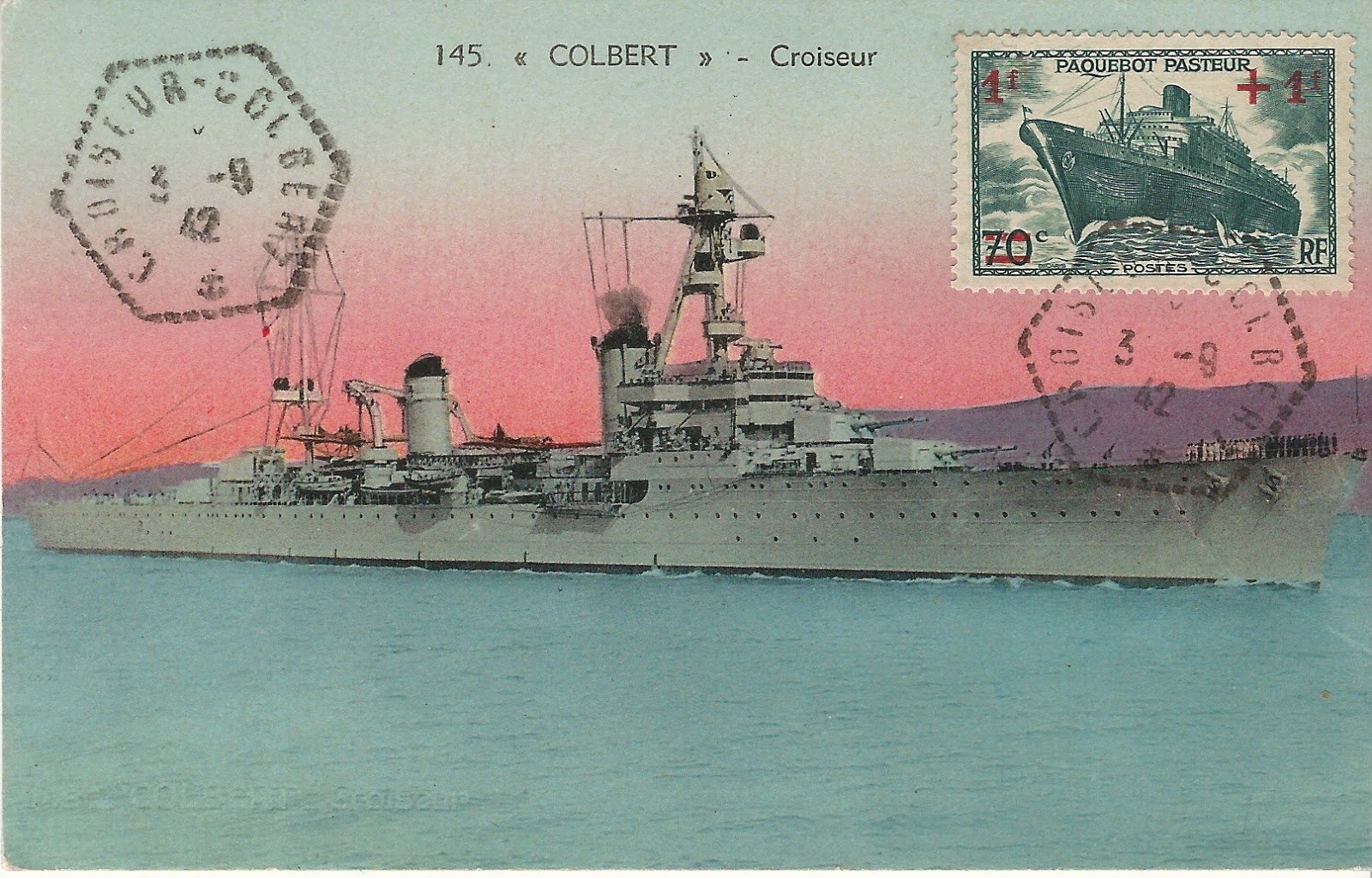 La Marcophilie Navale Envelopmer: Croiseur Colbert 1942 et sabordage de la flotte à Toulon