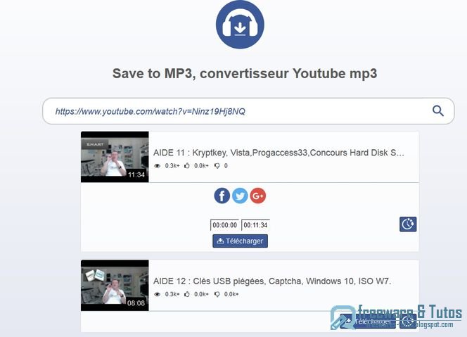 Save to mp3 : un service en ligne pour convertir Youtube en MP3 ...