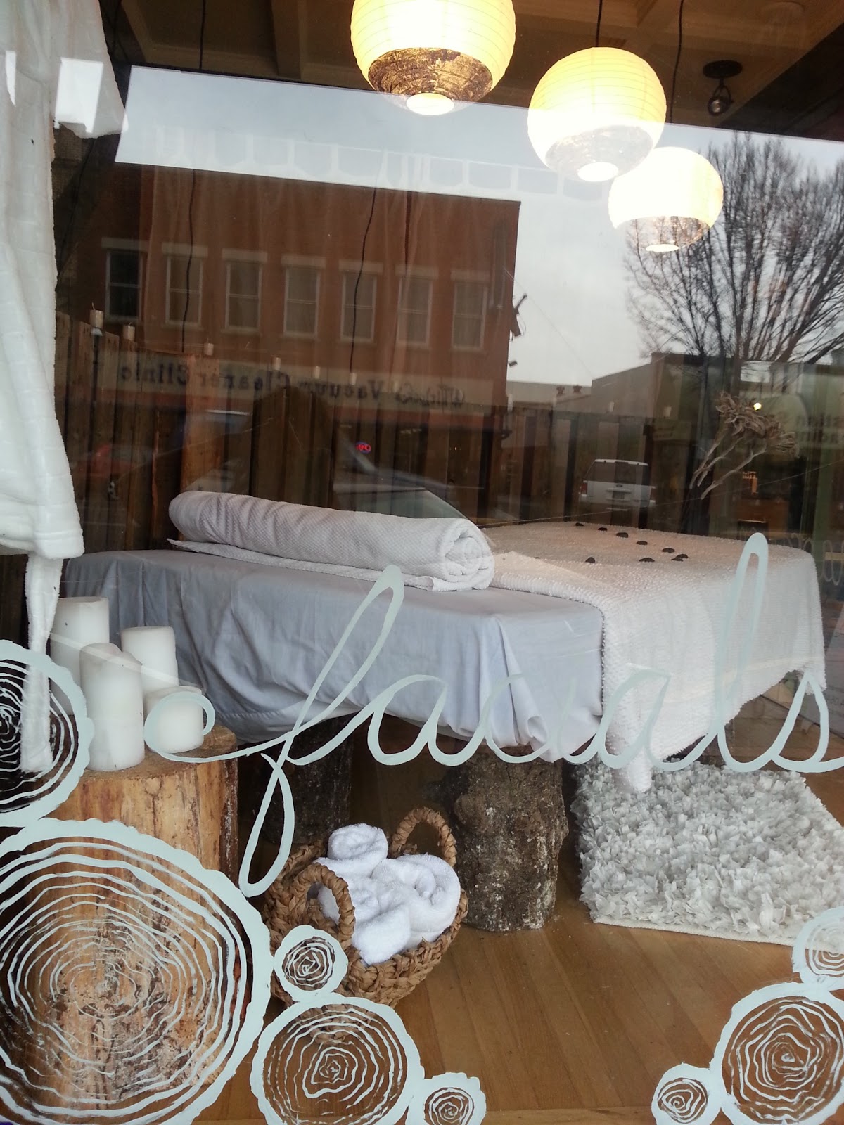The Farrier's Daughter: Rustic Spa Inspired Window Display for Salon Mecca