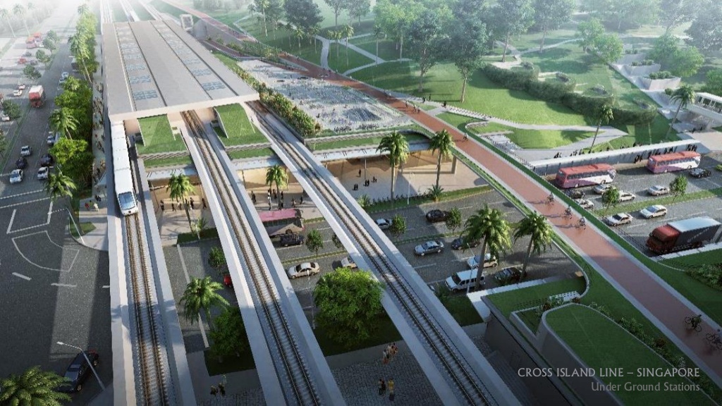 Cross Island Line Construction: Renders - Indicative of station locations