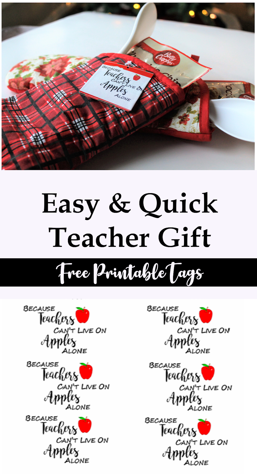 Printable Teacher Gift Tags | Sew Simple Home