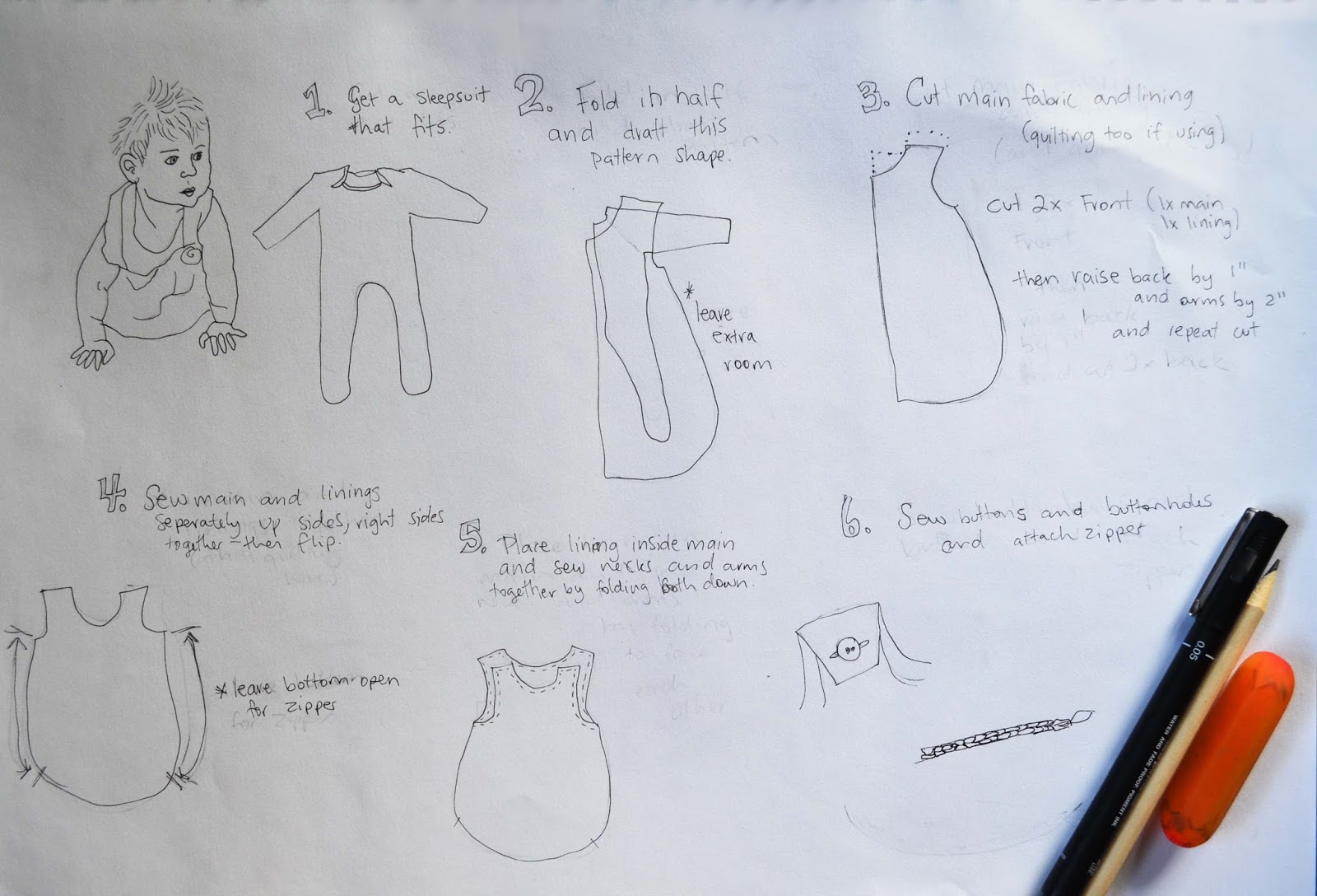 Morningstar Designs: Baby Sleep sack/sleeping bag tutorial