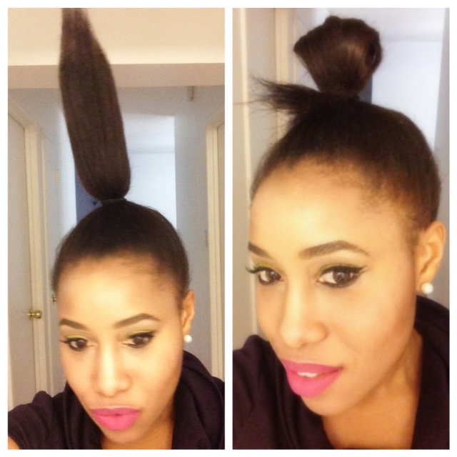 Growing black hair to great lengths: Tutorial - The bow bun