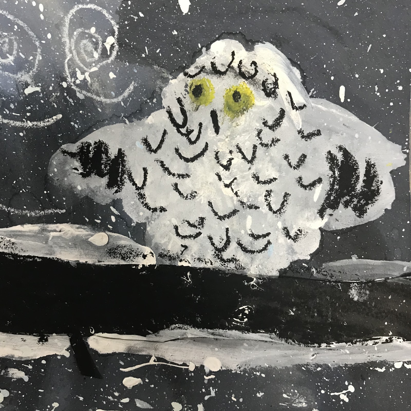Elements of the Art Room: Kindergarten Snowy Owls