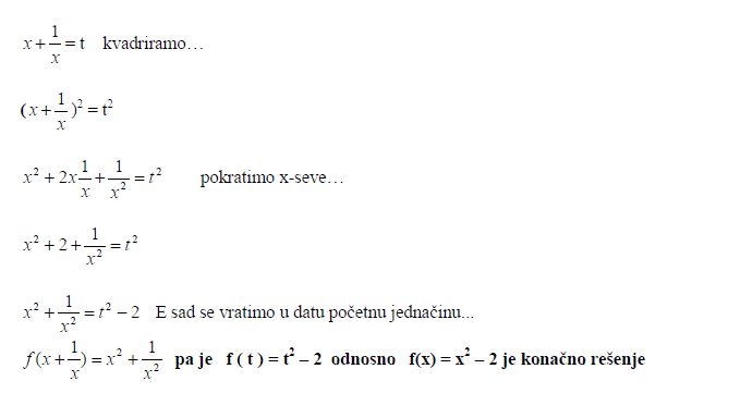 M A T E M A T I K A P N: DODATNA NASTAVA - 1 FUNKCIONALNE JEDNAČINE